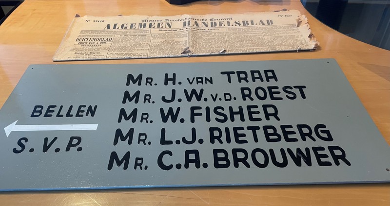 De naamgevers van Van Traa – Willem Anne en Hans van Traa